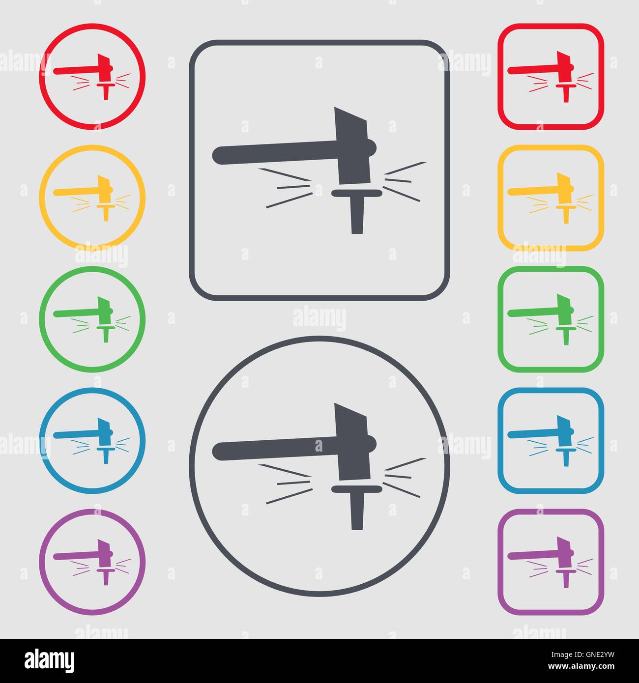 Blacksmith symbol hi-res stock photography and images - Alamy