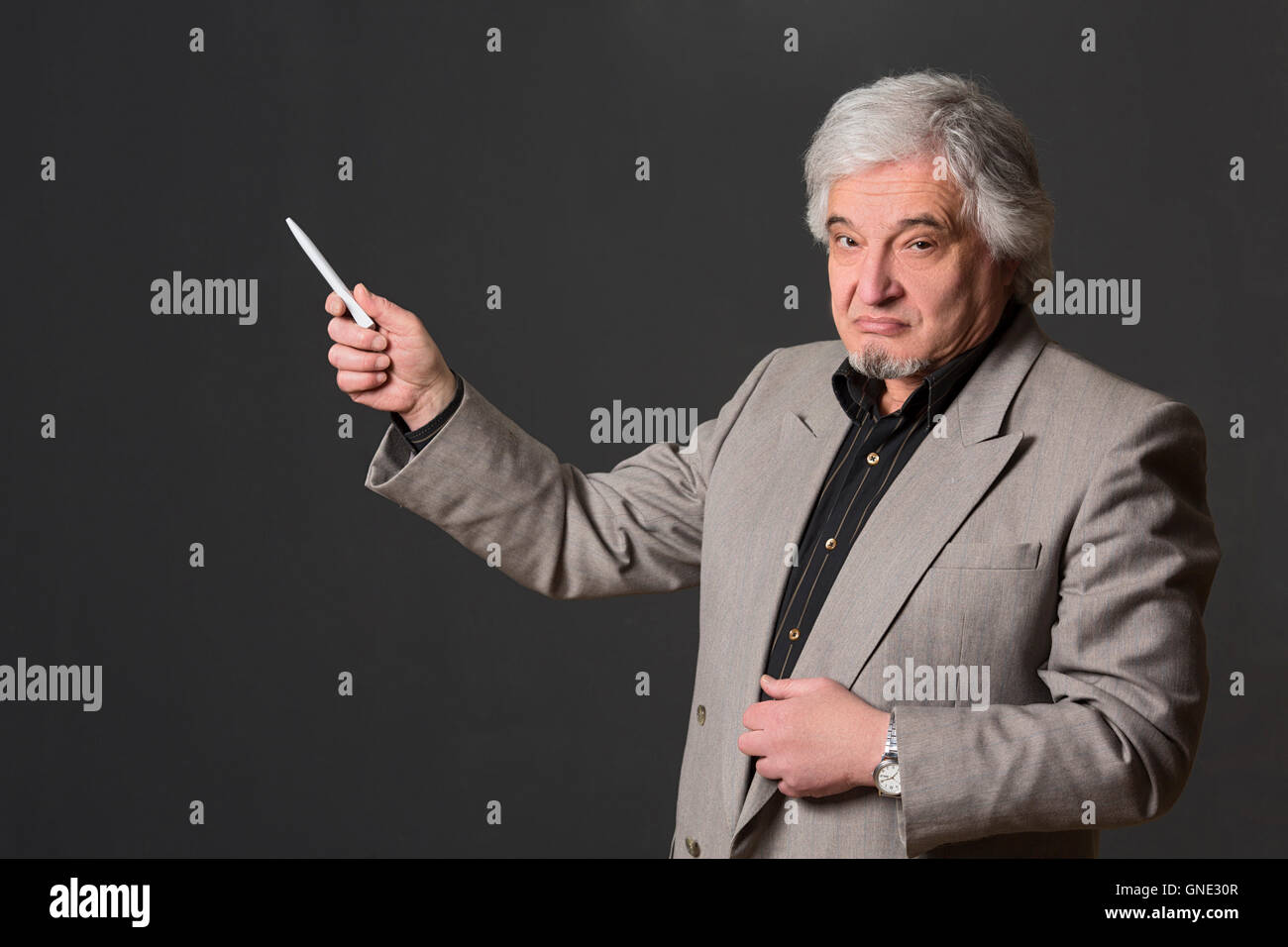 Professor man of university or colleage in studio Stock Photo - Alamy
