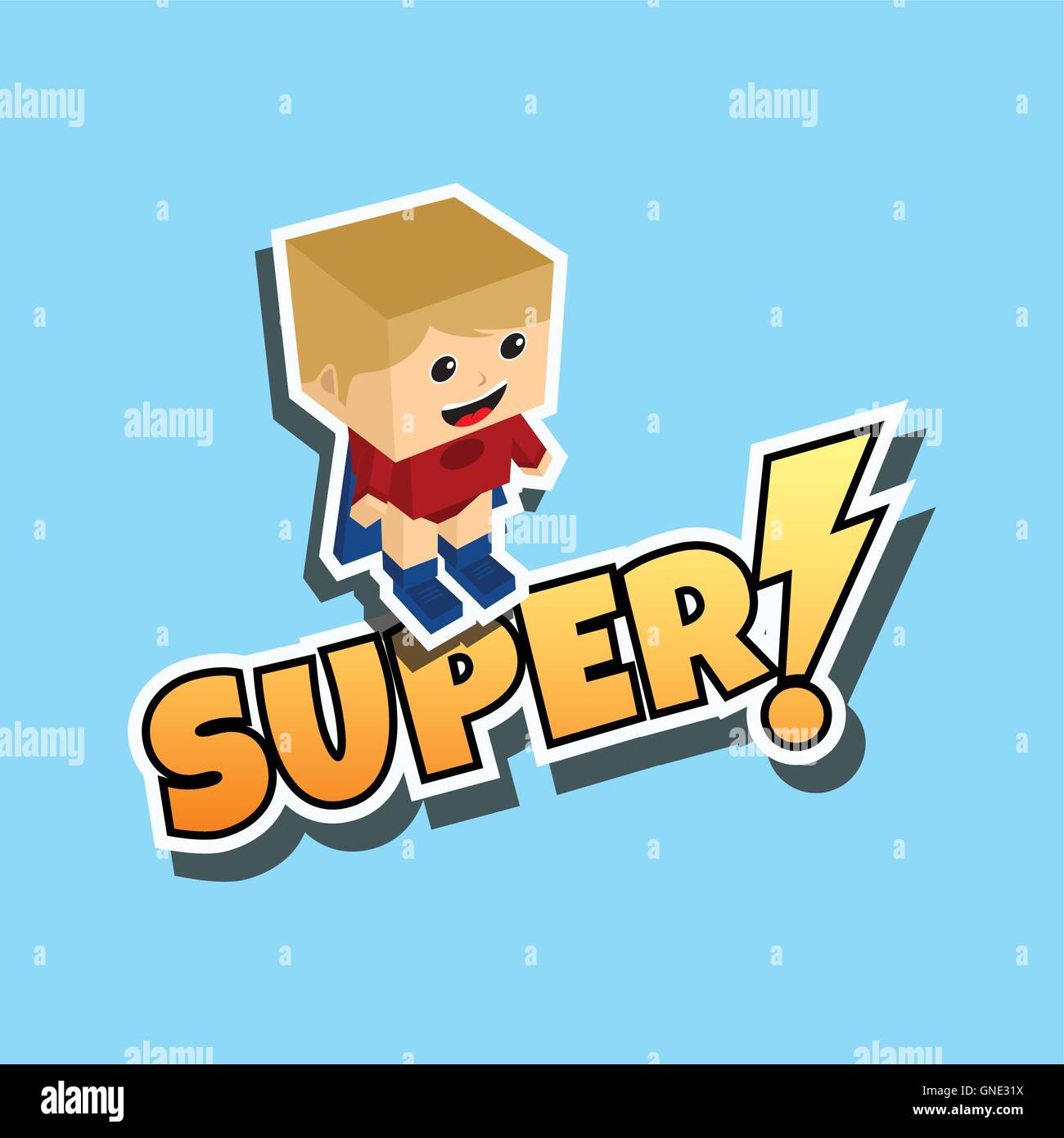 great superhero cartoon Stock Vector Image & Art - Alamy