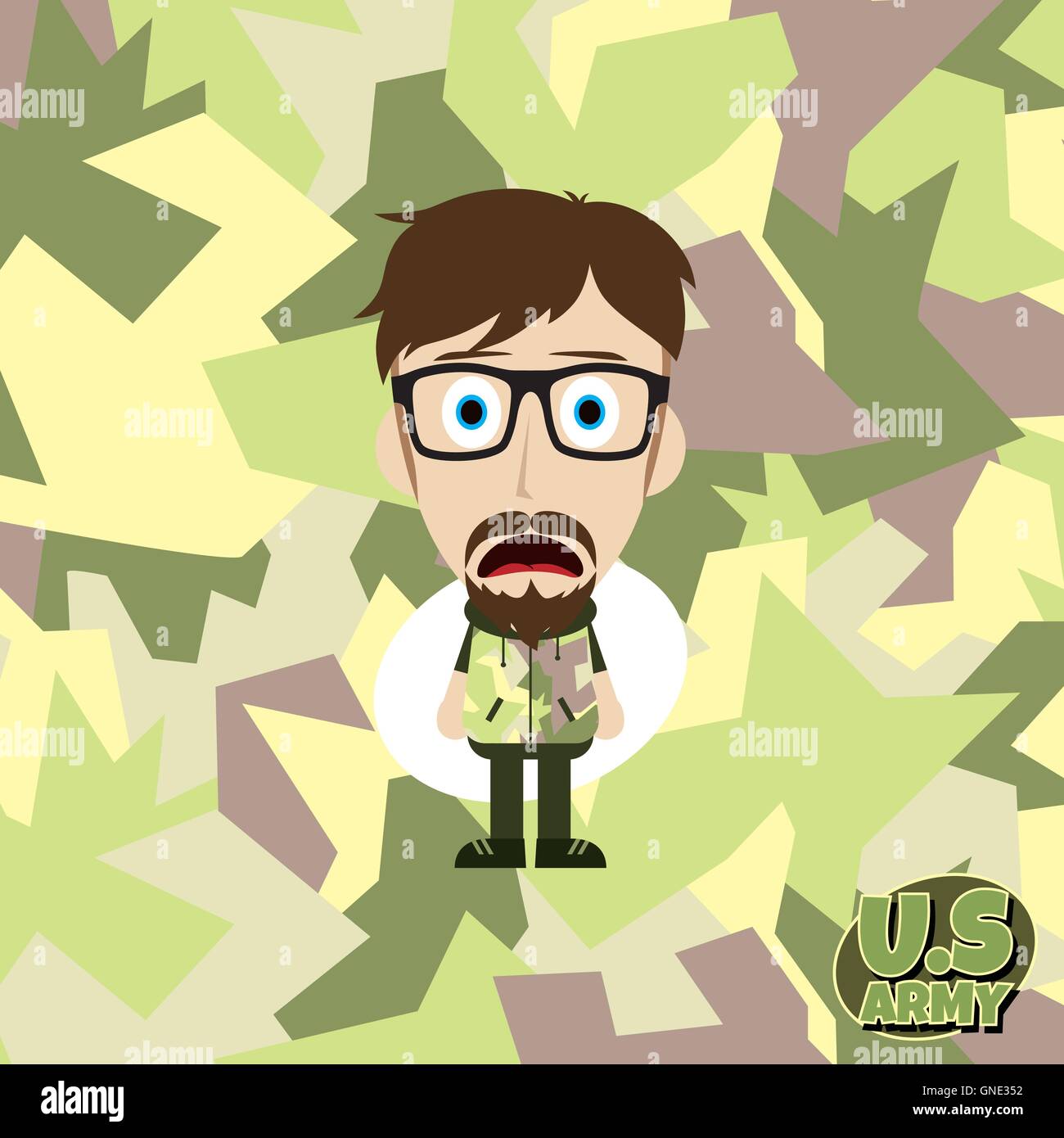 army camouflage cartoon guy Stock Vector Image & Art - Alamy