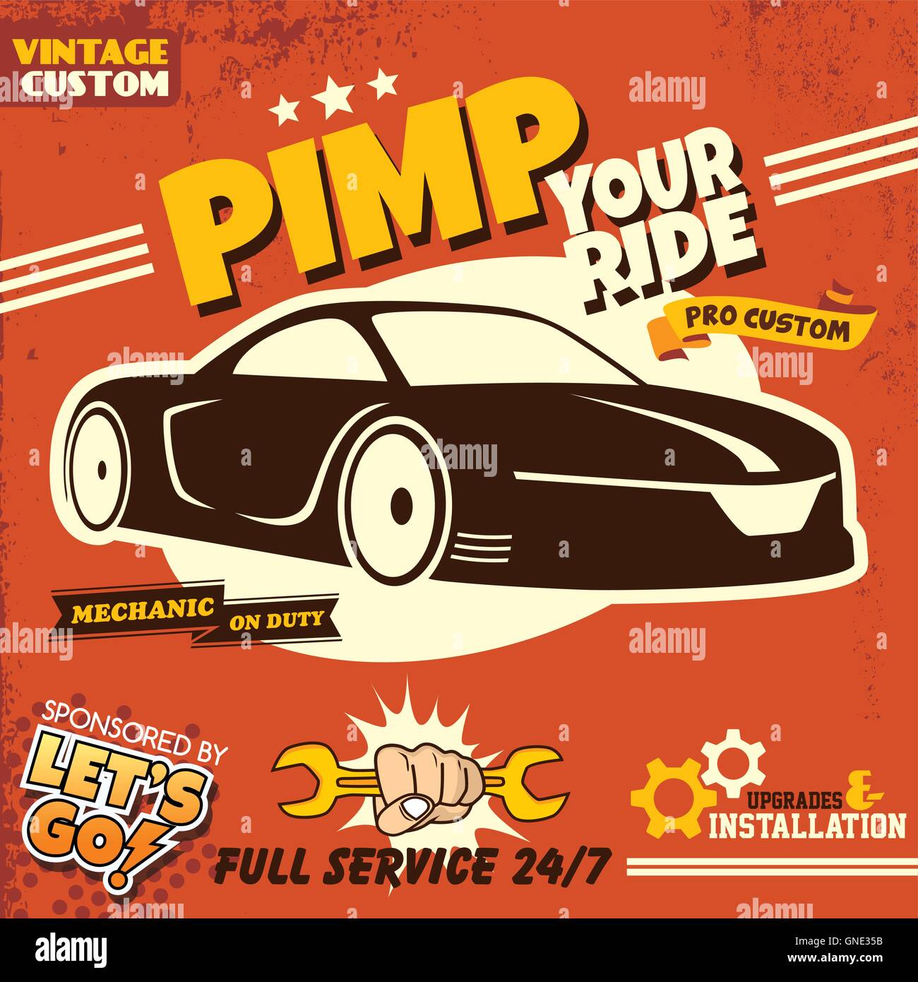 Car poster advertising Stock Vector Images - Alamy