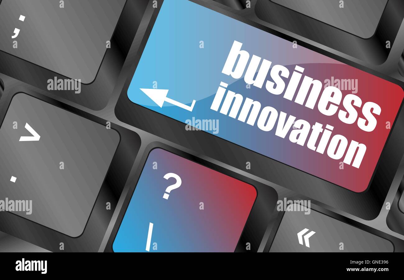 business innovation - business concepts on computer keyboard, business concept vector . keyboard ...