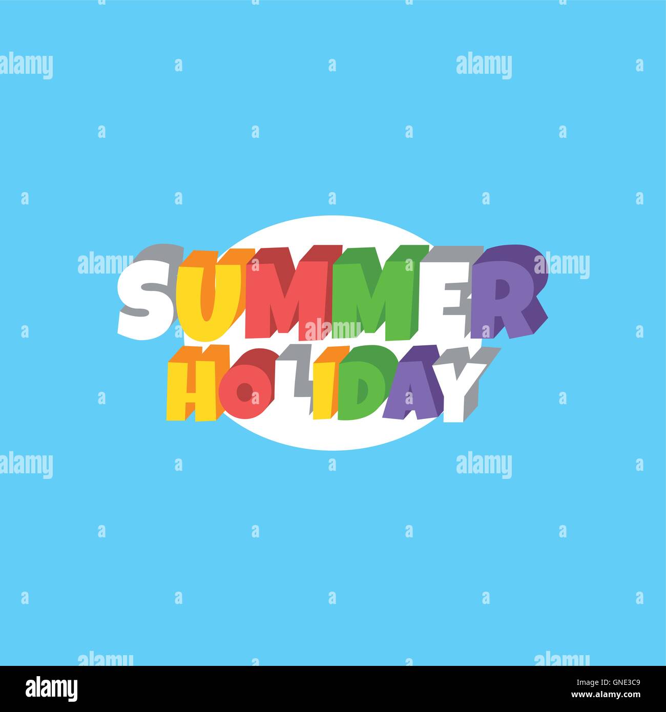 Summer holiday retro cartoon theme Stock Vector Image & Art - Alamy