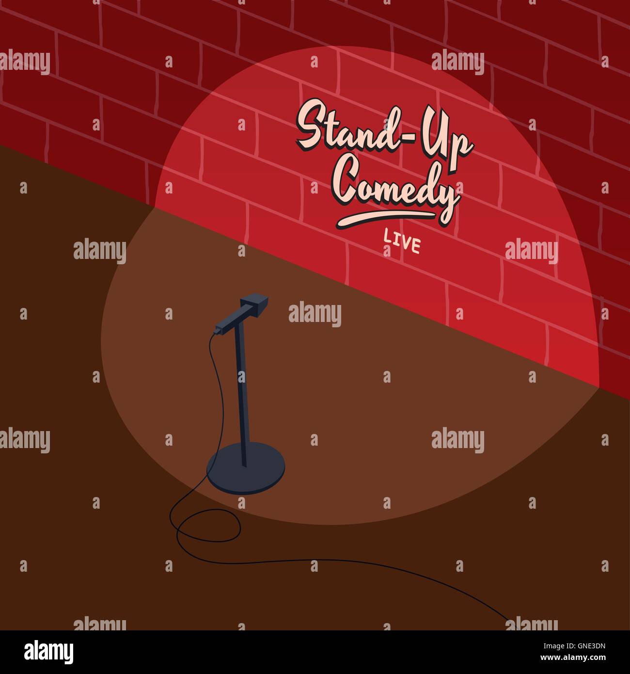 stand up comedy isometric block cartoon Stock Vector Image & Art - Alamy