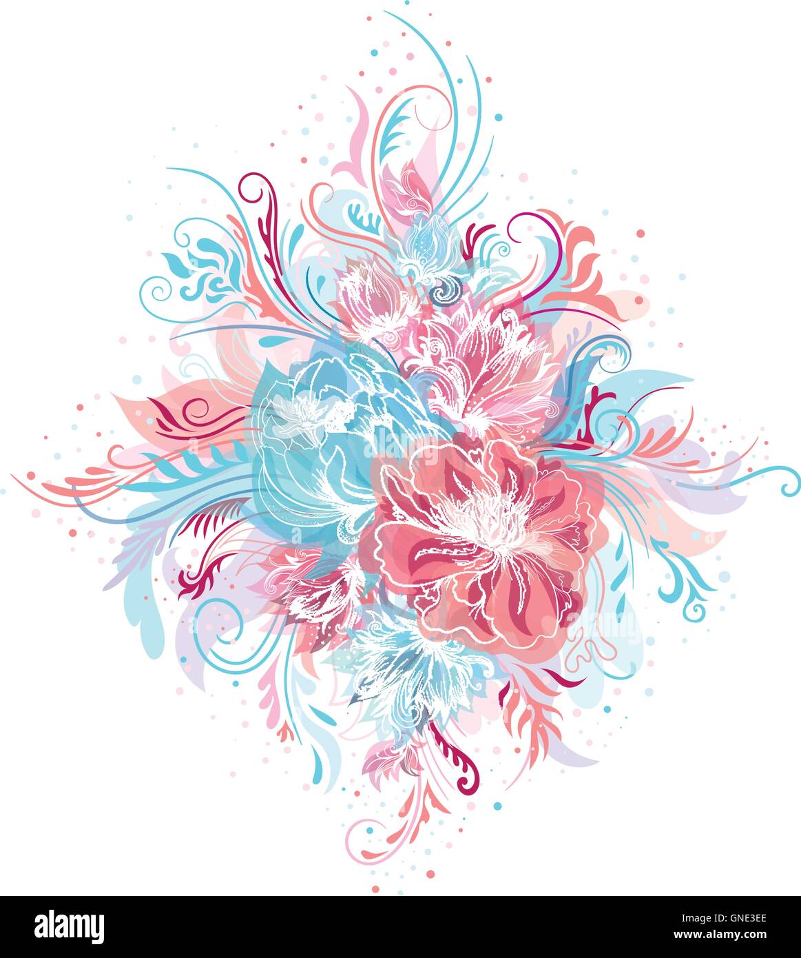 Tender Vector Floral Bouquet Stock Vector Image & Art - Alamy