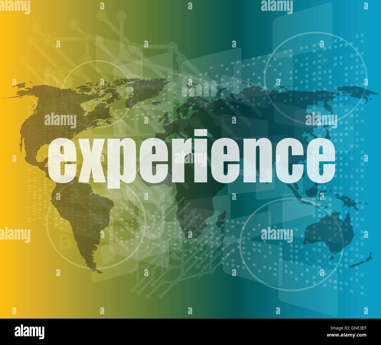 business concept: words experience on digital screen vector quotation ...