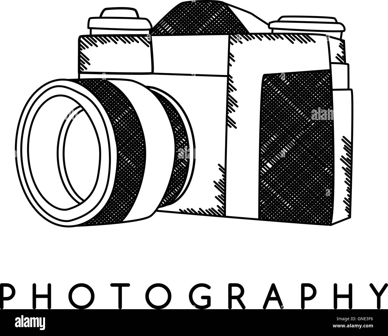 Old camera logo Stock Vector Images - Alamy