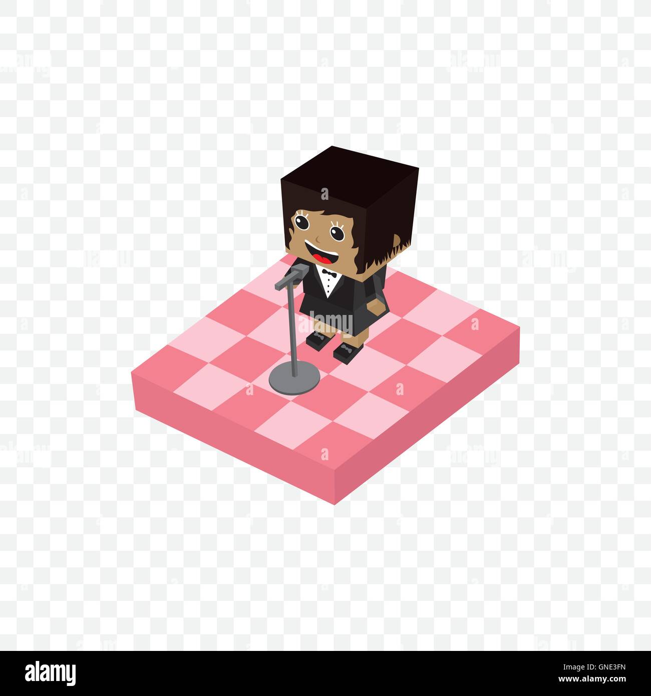 stand up comedy isometric block cartoon Stock Vector Image & Art - Alamy