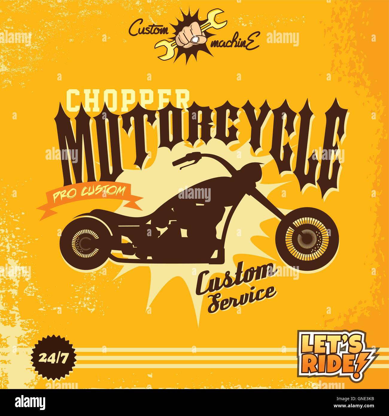 custom motorcycle chopper bike Stock Vector Image & Art - Alamy