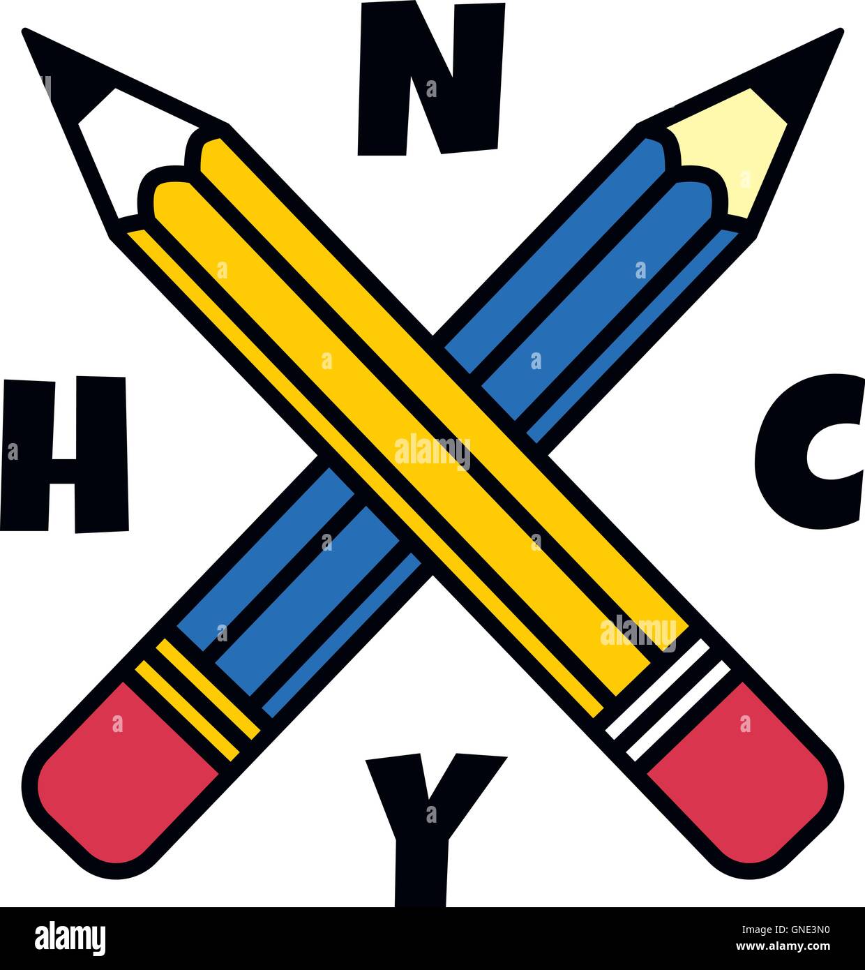 Pencil eraser cute character Stock Vector Images - Alamy