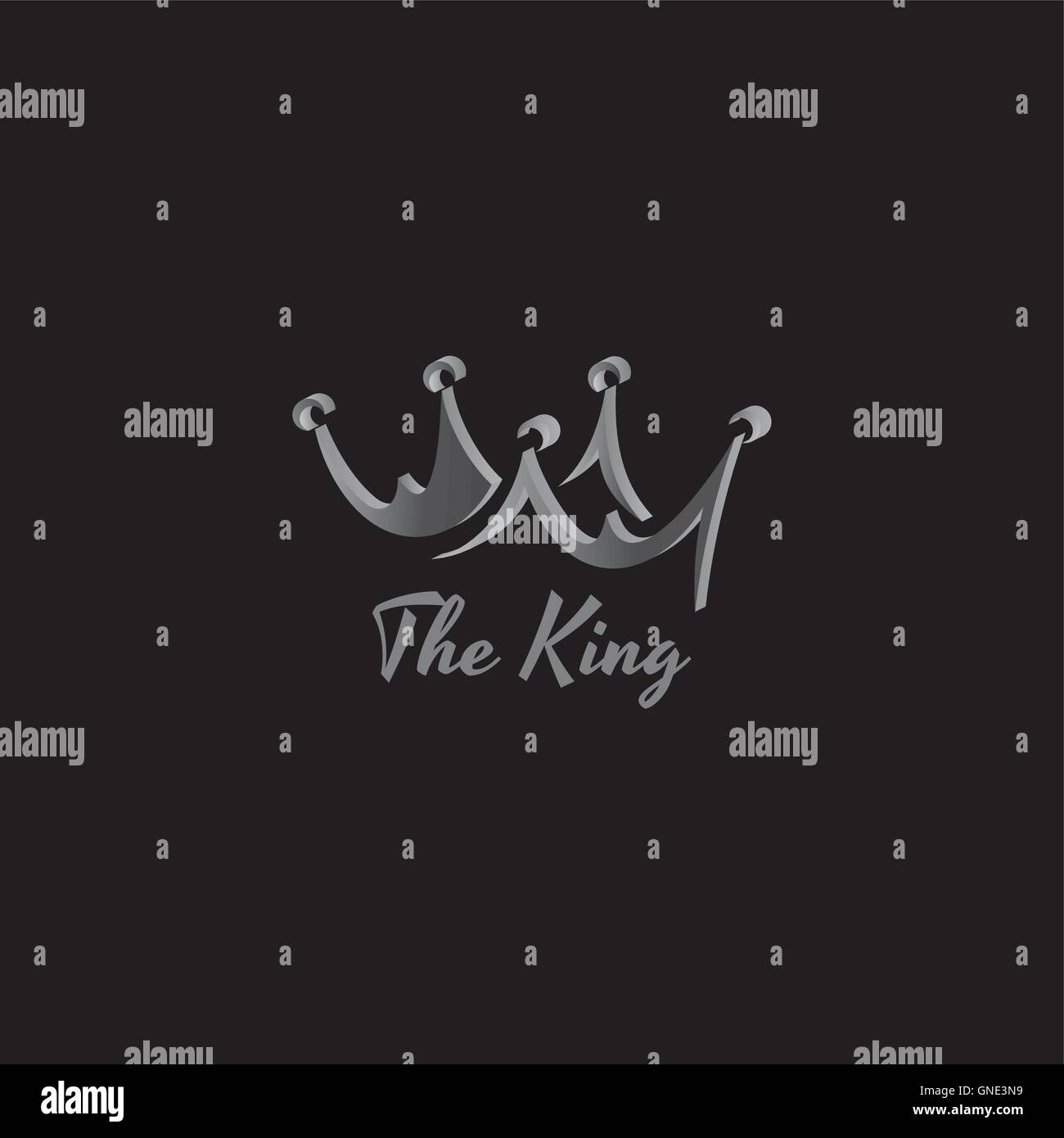 King crown logo hi-res stock photography and images - Alamy