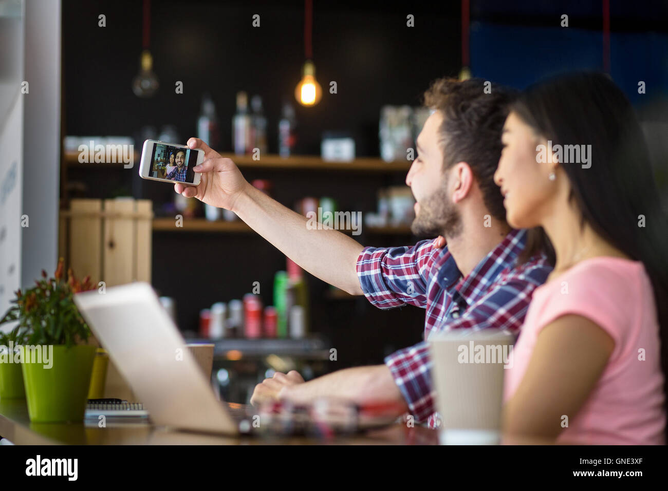 Romantic couple having date Stock Photo - Alamy