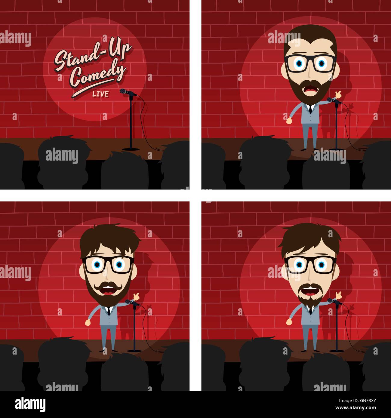 stand up comedy Stock Vector Image & Art - Alamy