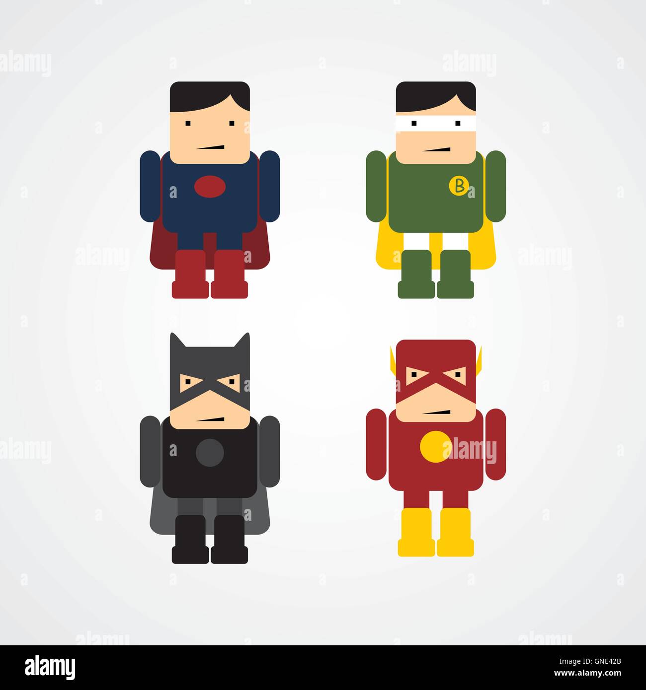 little superhero flat cartoon Stock Vector Image & Art - Alamy