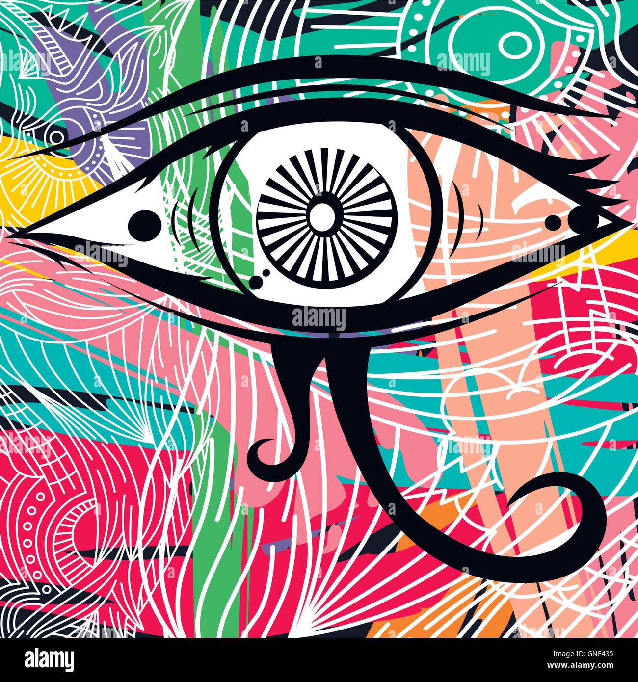 Abstract eye painting Stock Vector Images - Alamy