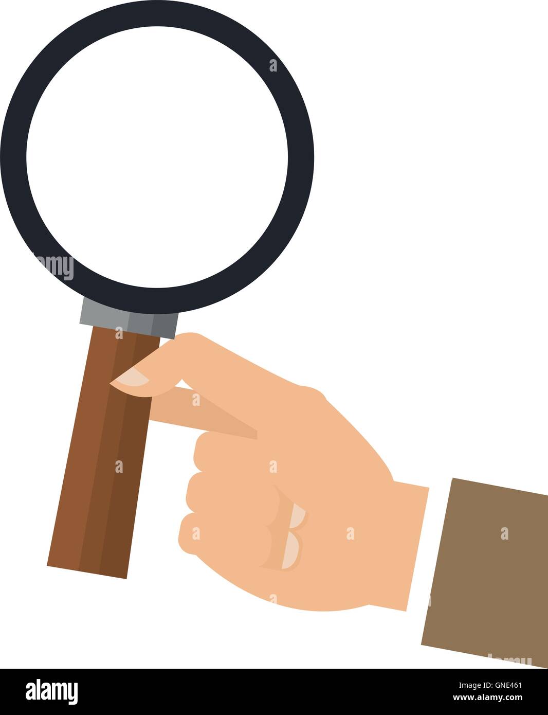 hand holding magnifying glass icon Stock Vector Image & Art - Alamy