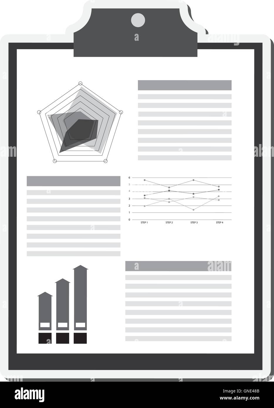 clipboard and graph icon Stock Vector Image & Art - Alamy