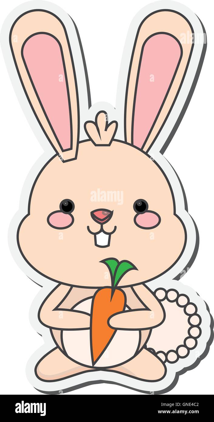 cute rabbit cartoon icon Stock Vector Image & Art - Alamy