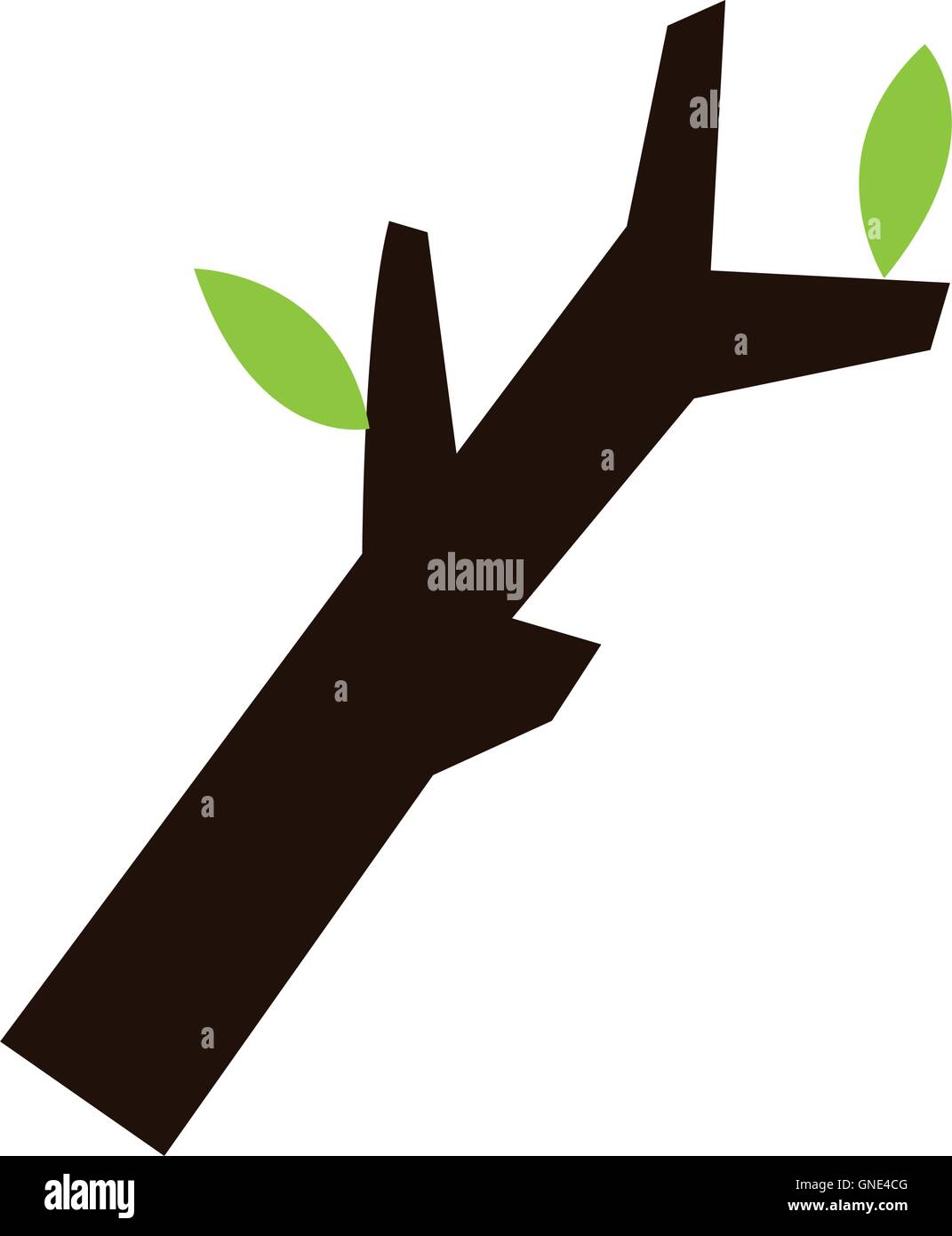 branch with leaves icon Stock Vector Image & Art - Alamy