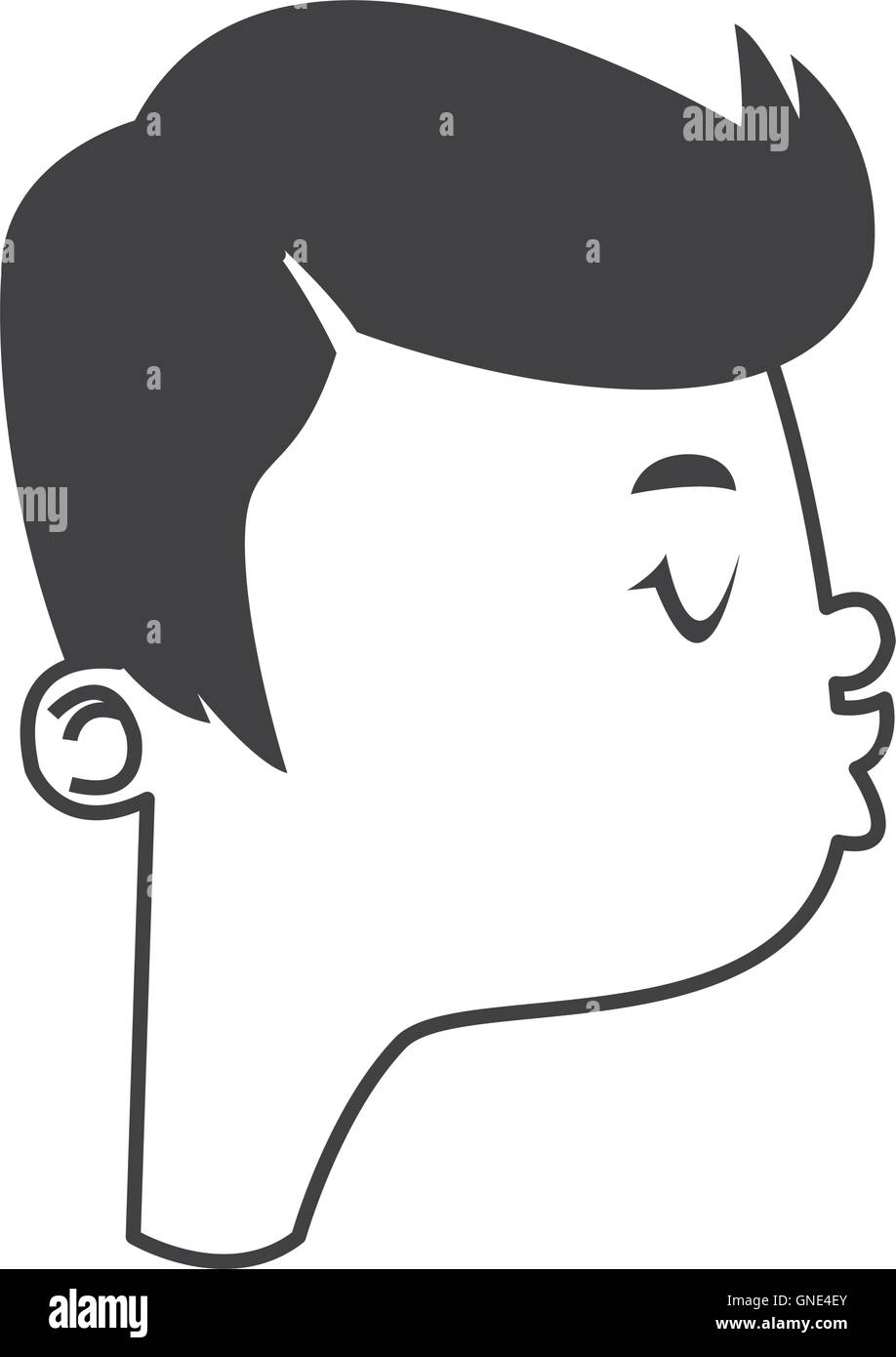 face of man kiss icon Stock Vector Image & Art - Alamy