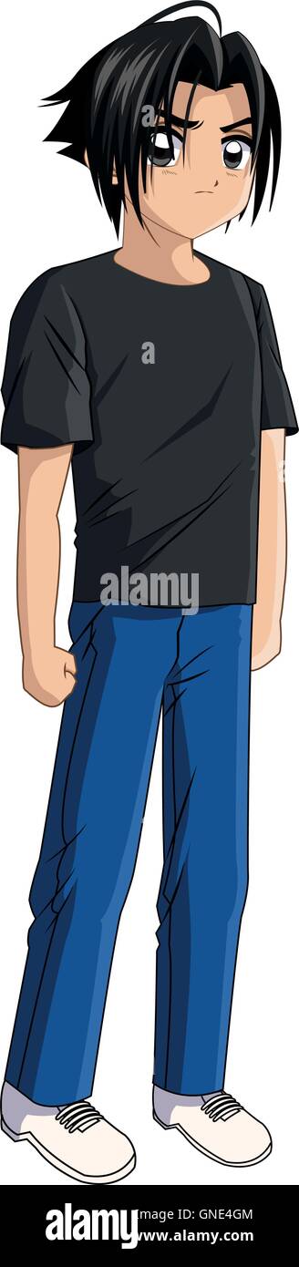anime style boy icon Stock Vector Image & Art - Alamy