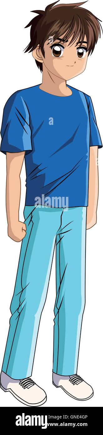anime style boy icon Stock Vector Image & Art - Alamy