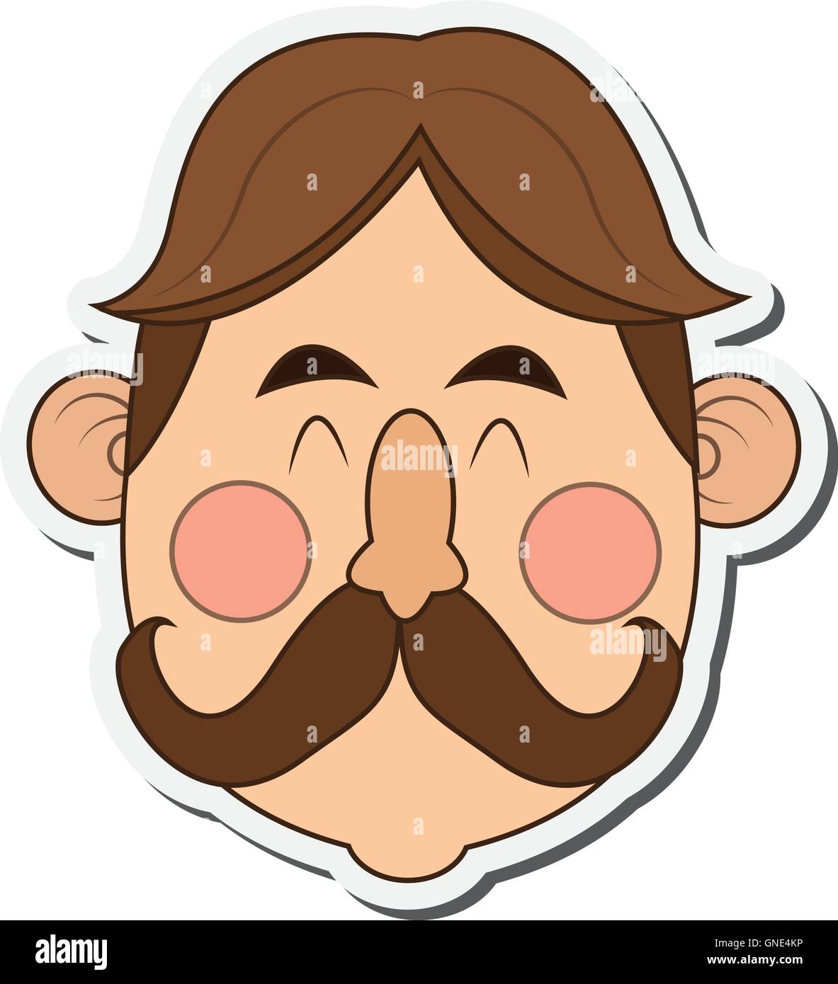 happy middle age man icon Stock Vector Image & Art - Alamy