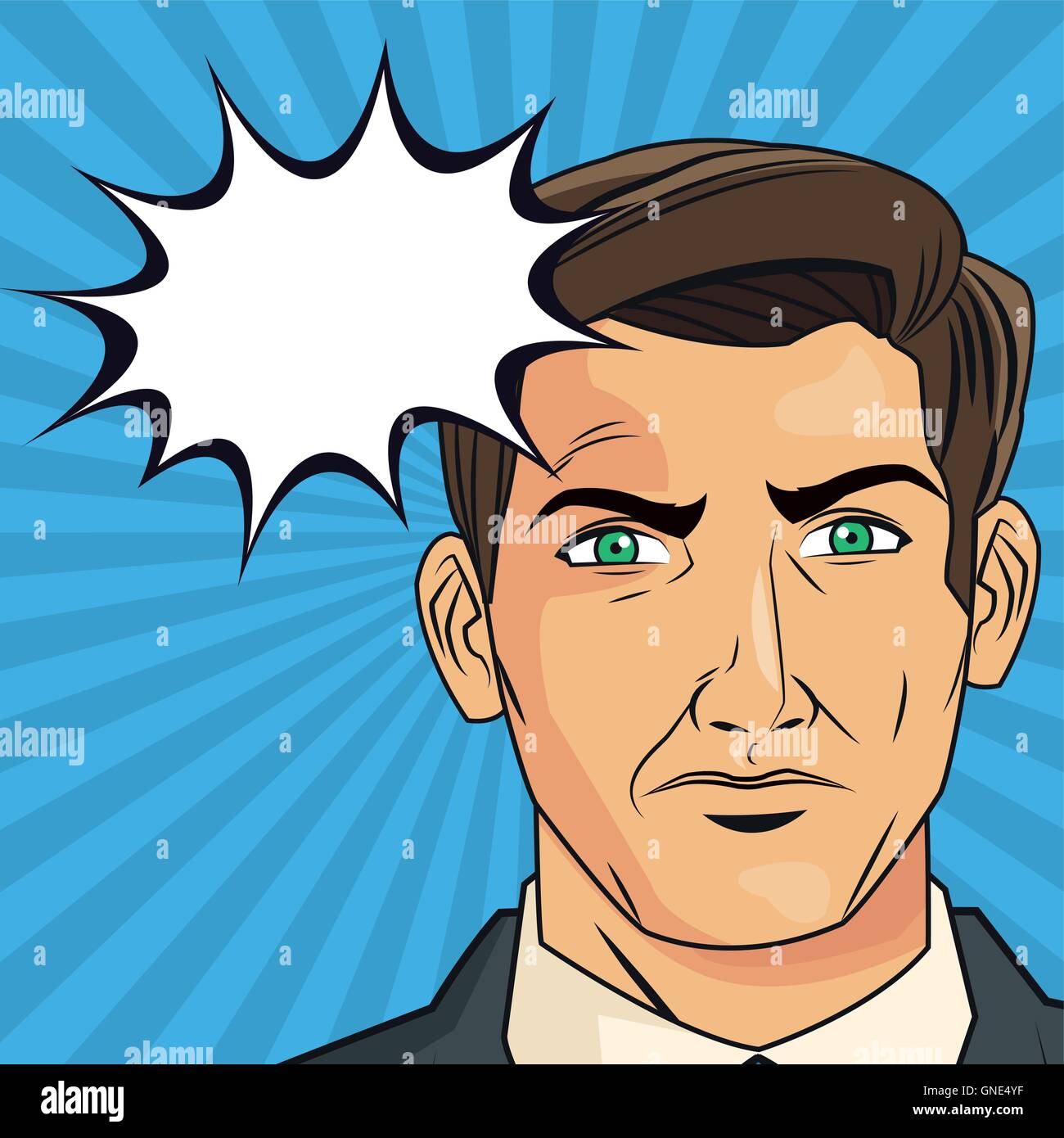 Businessman Pop Art Comic Design Stock Vector Image And Art Alamy