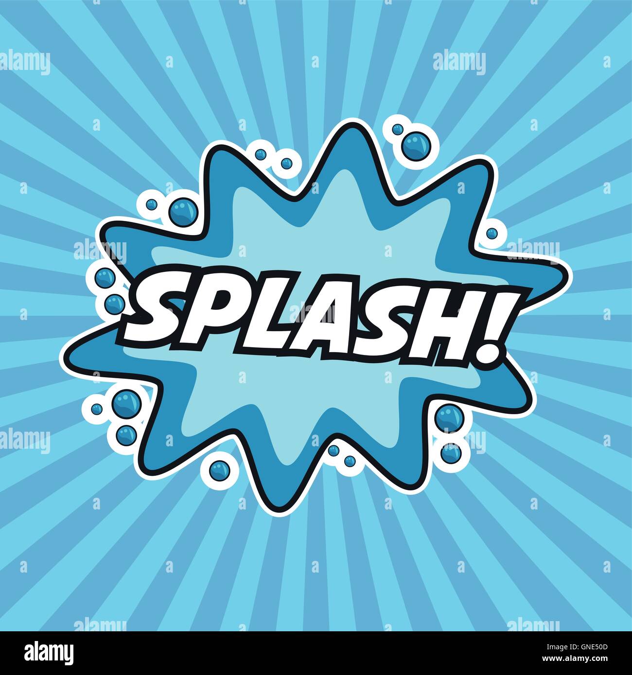 blue splash pop art comic design Stock Vector Image & Art - Alamy