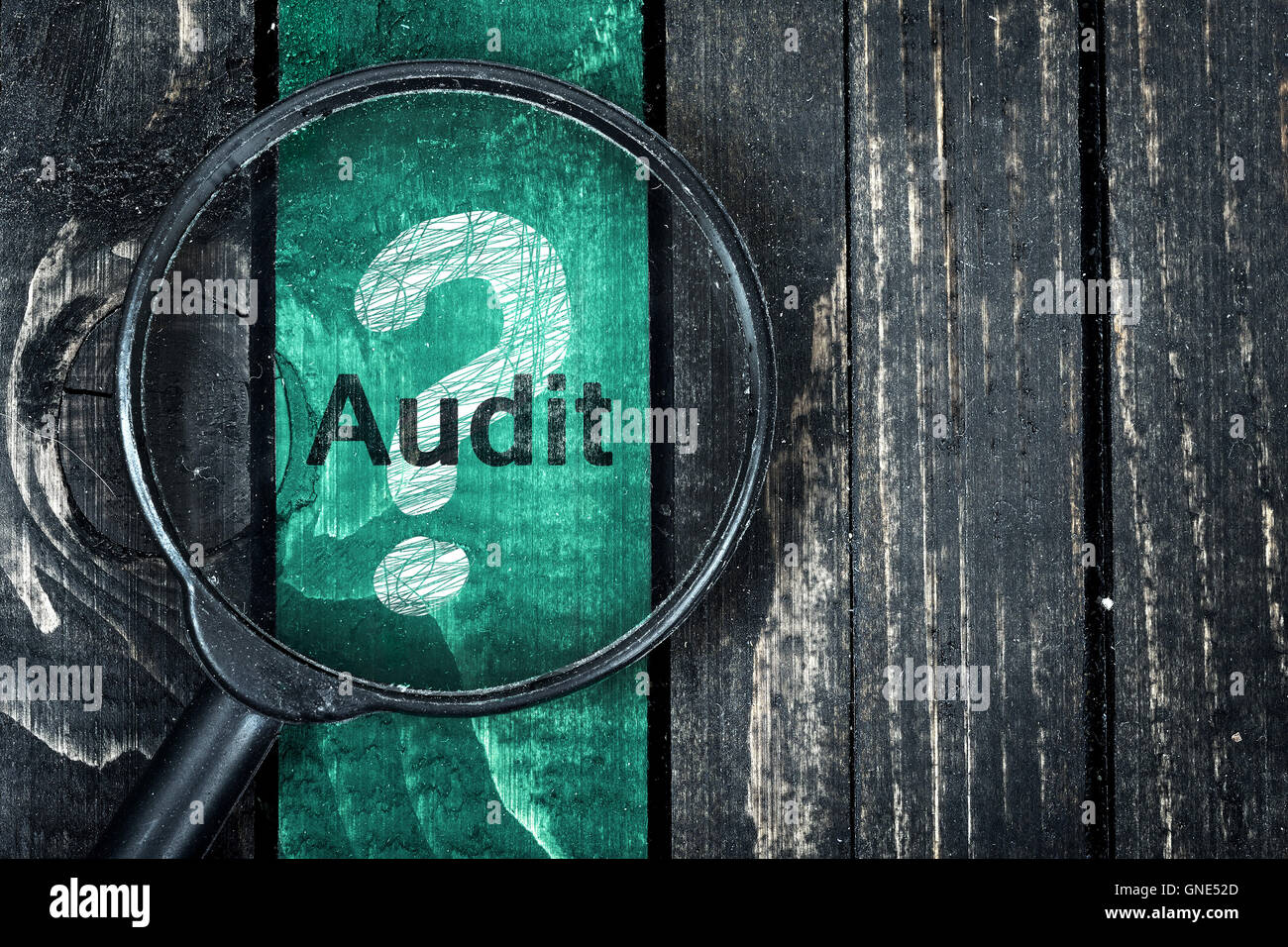 Audit word magnifying glass hi-res stock photography and images - Alamy