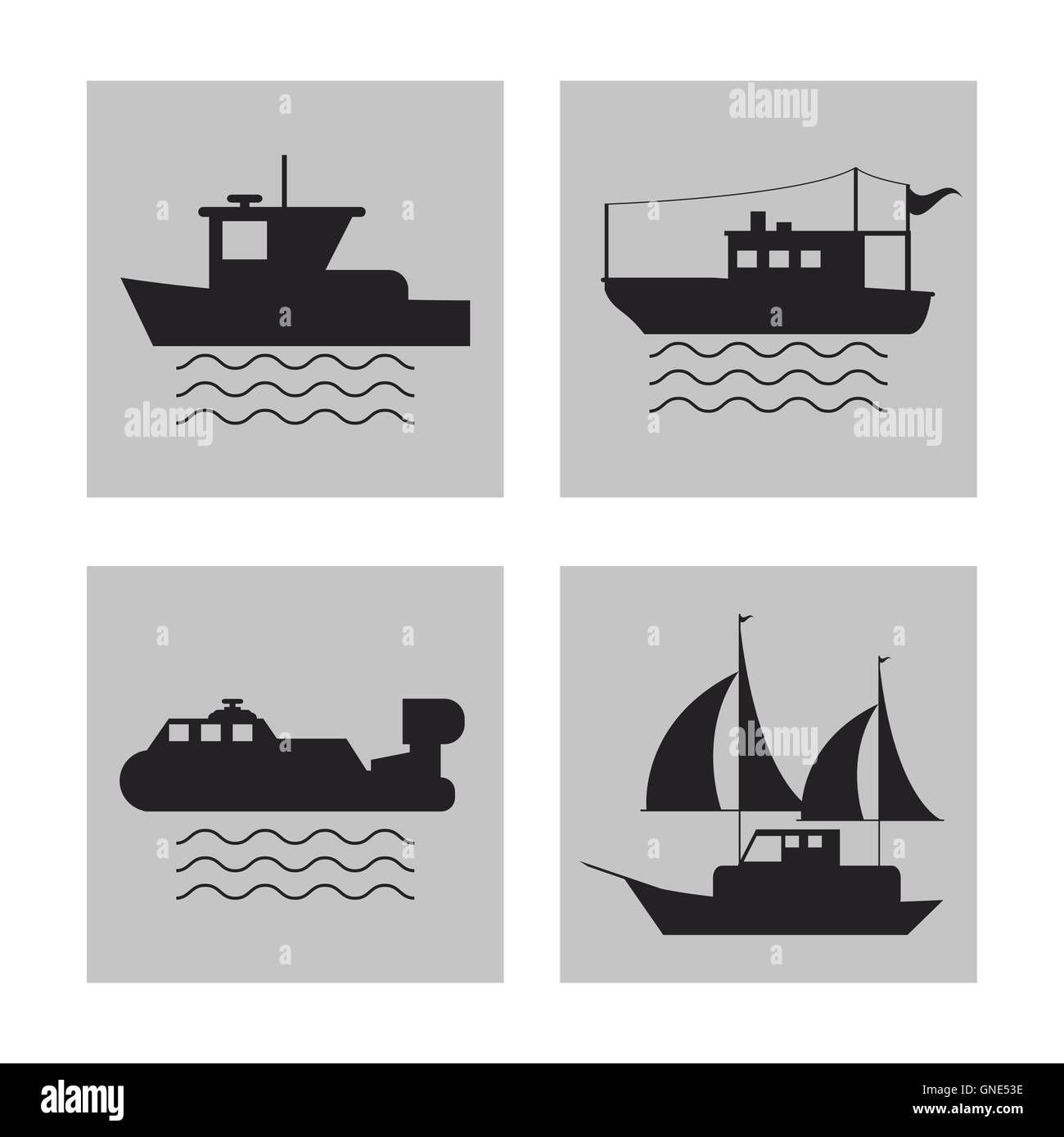 boat ship sea design Stock Vector Image & Art - Alamy