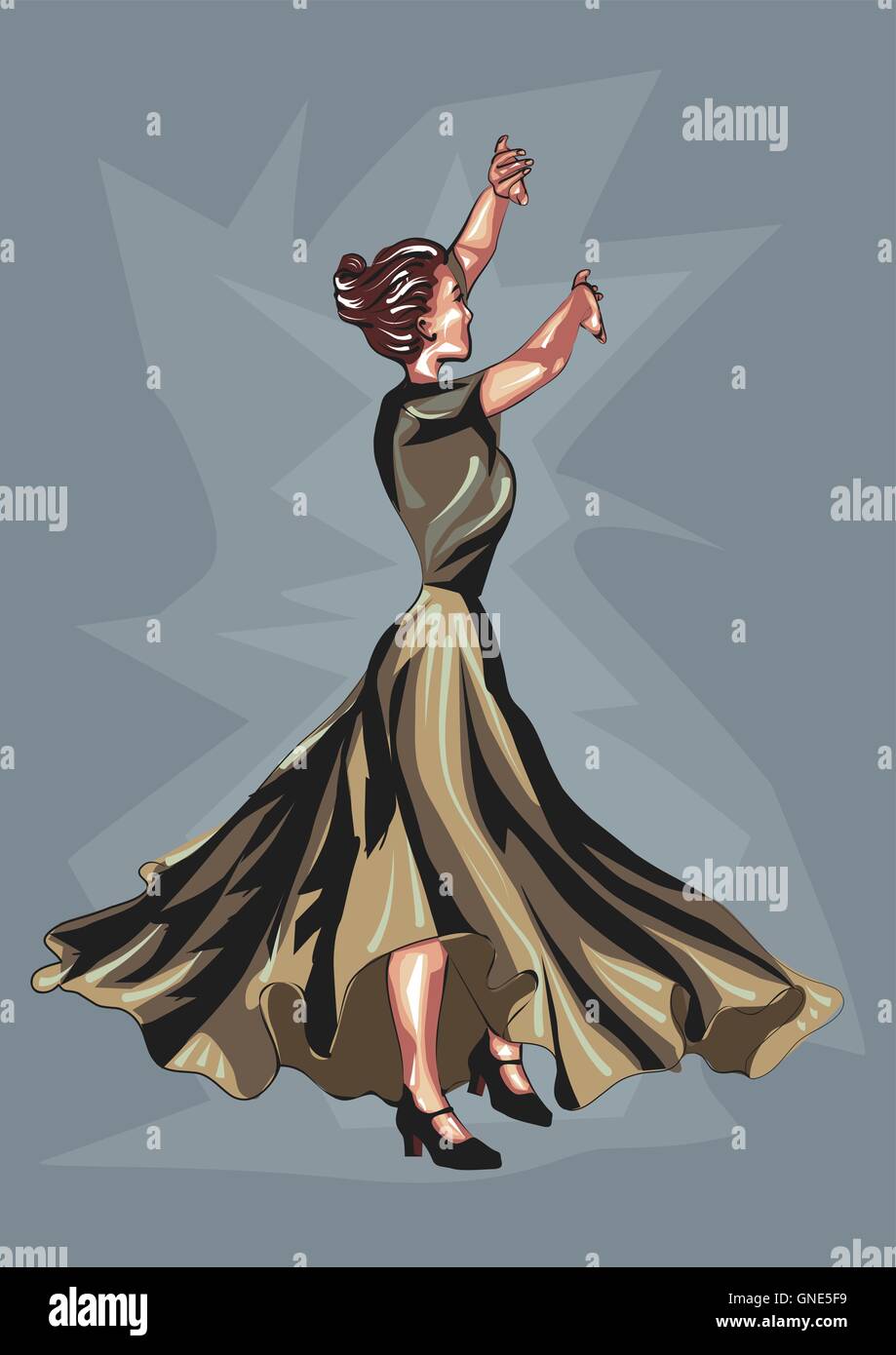 Flamenco performer Stock Vector Images - Alamy