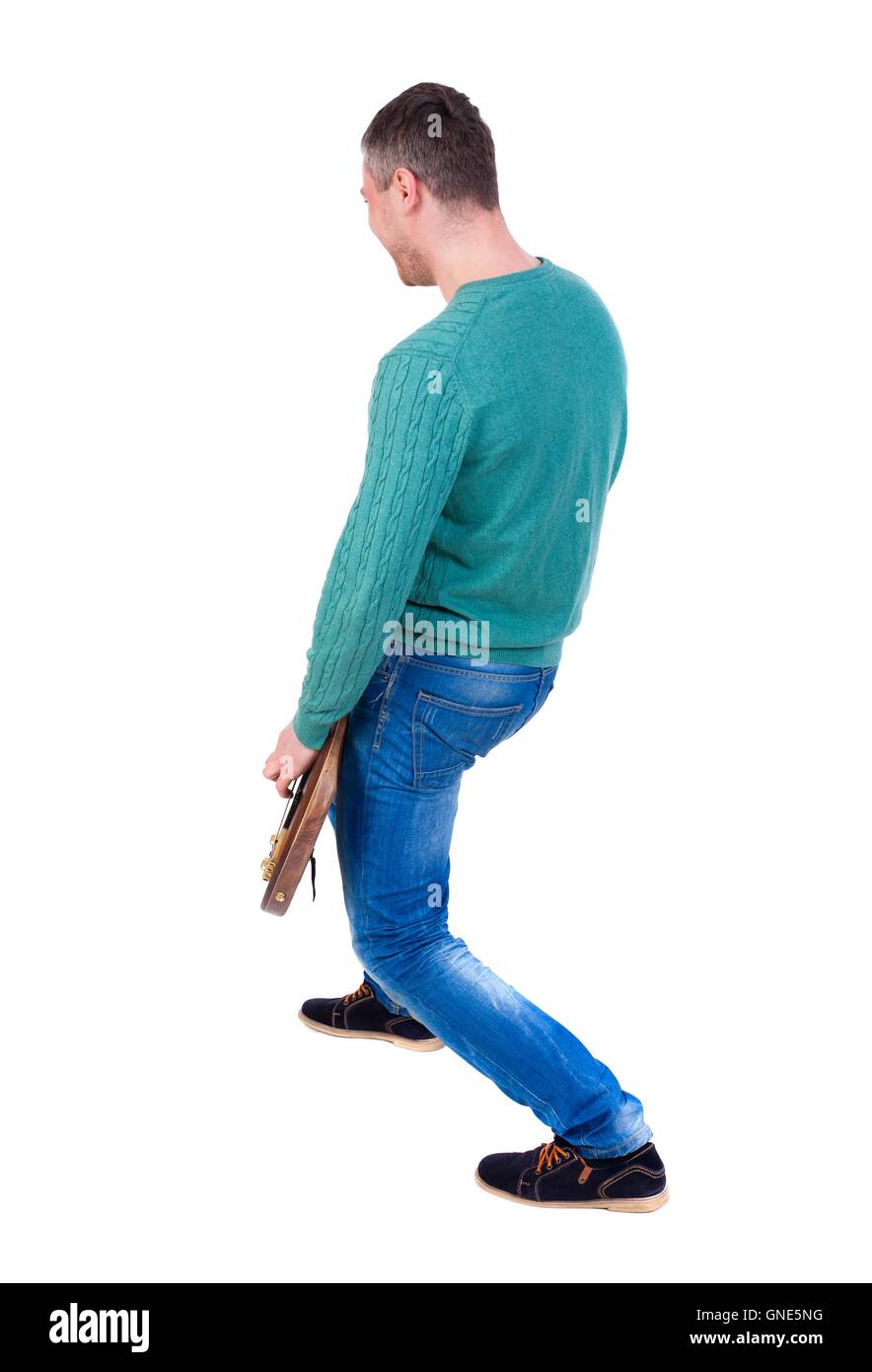 Back view electric guitar isolated hi-res stock photography and images ...