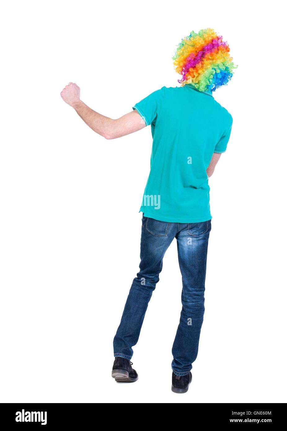 Man stage rear view Cut Out Stock Images & Pictures - Alamy