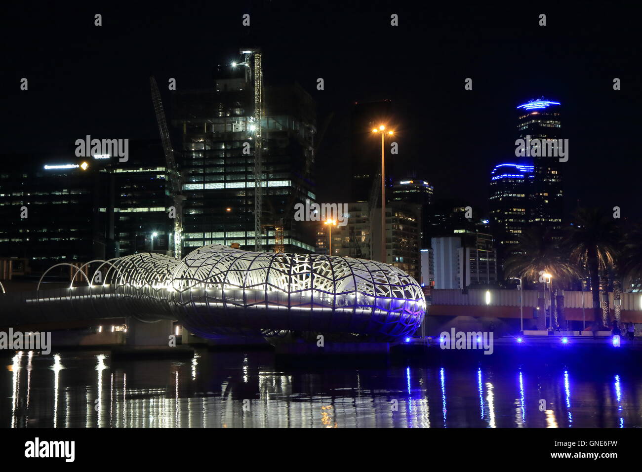 Contemporary architecture Webb Bridge in Melbourne Australia Stock ...