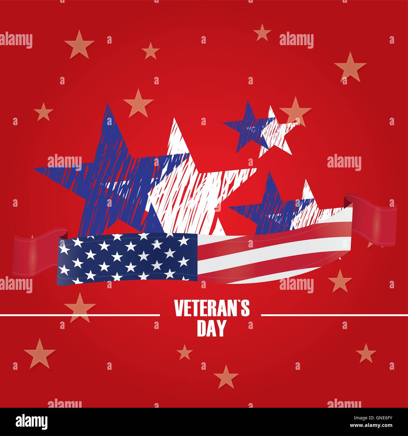 Veteran's day background with a pair of stars, Vector illustration ...