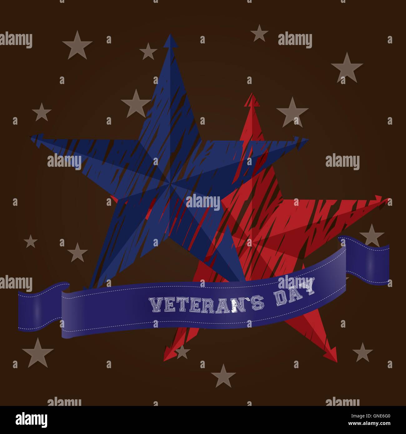 Veteran's day background with a pair of stars, Vector illustration ...