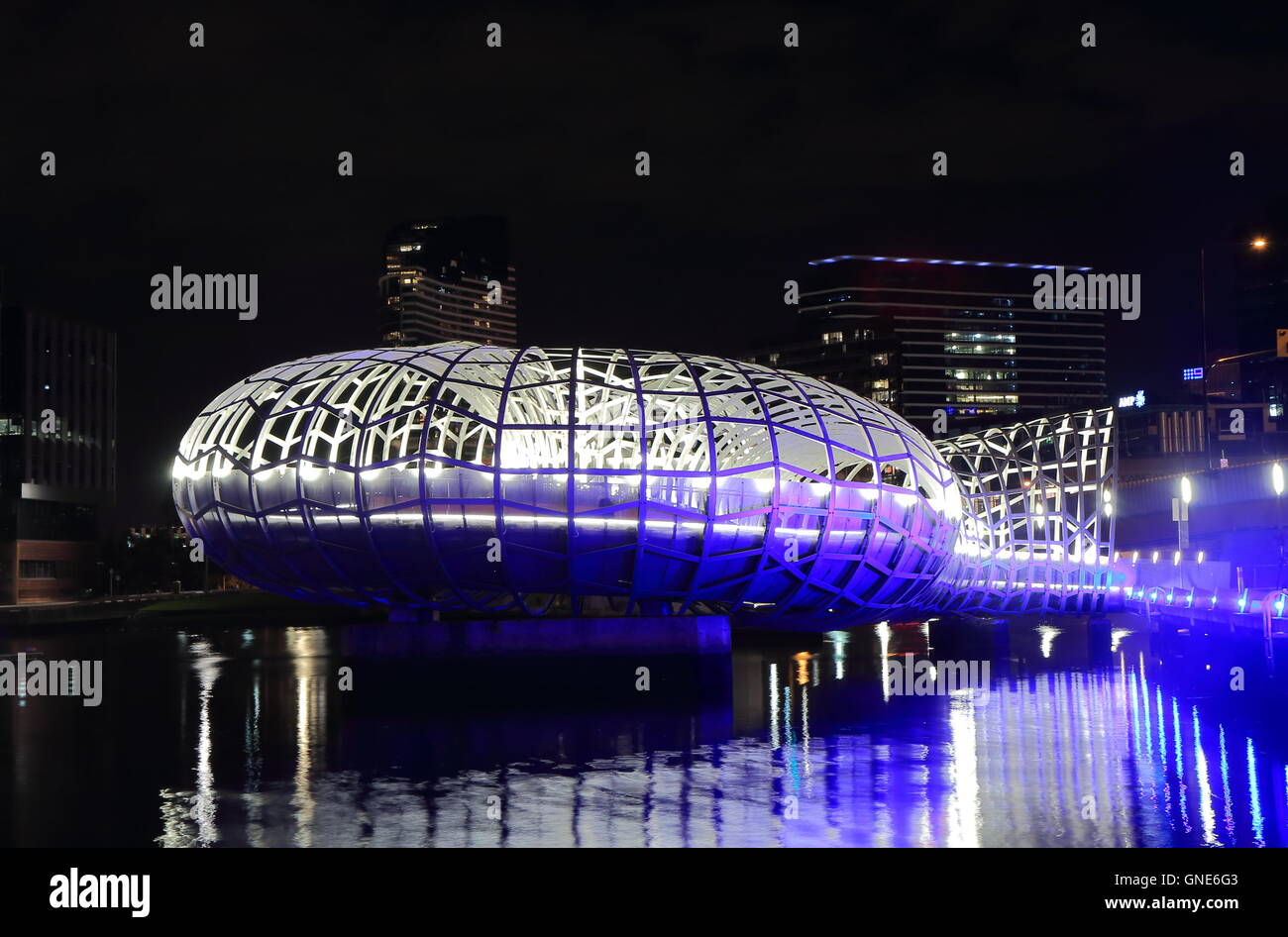 Contemporary architecture Webb Bridge in Melbourne Australia Stock ...