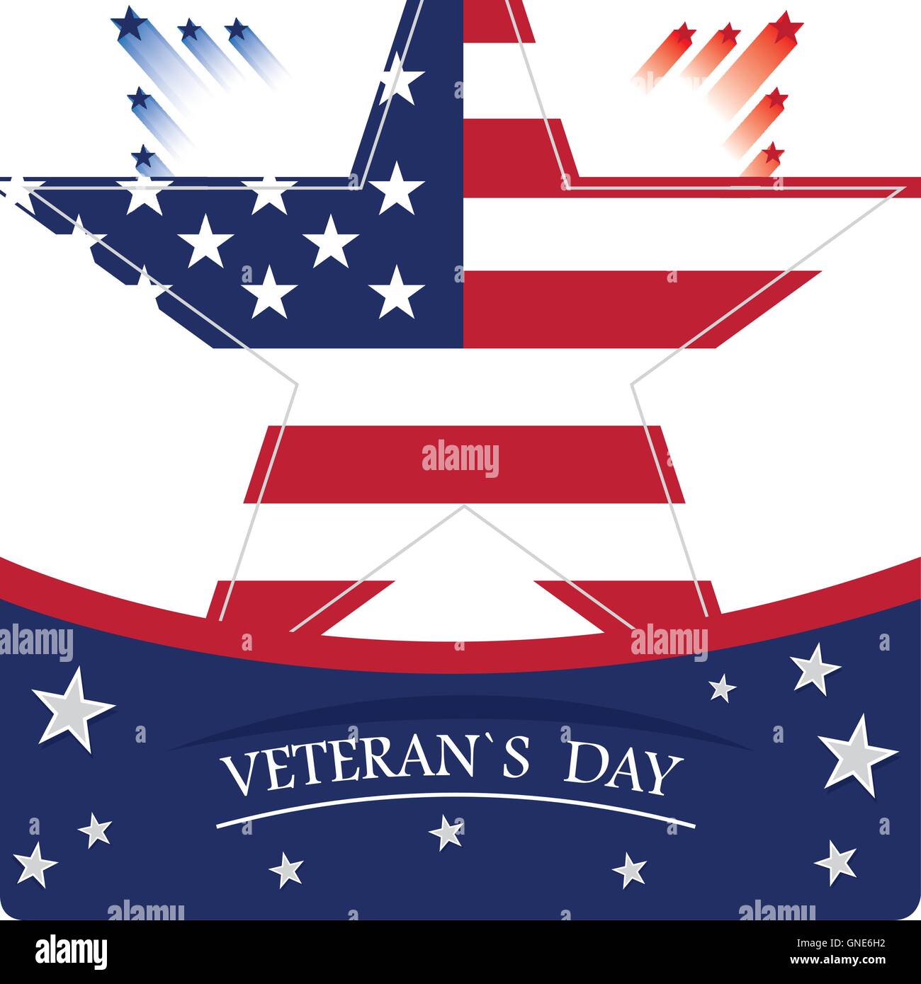 Veteran's day background with an isolated star, Vector illustration ...