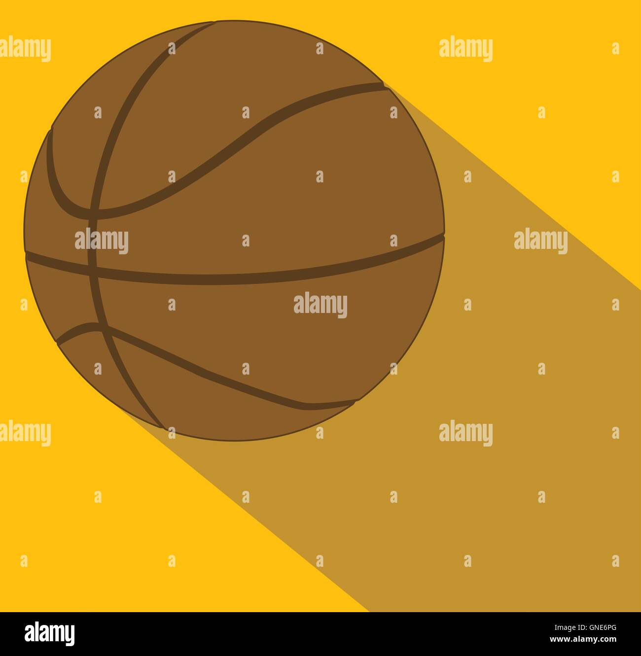 Basketball with shadow over an orange background Stock Vector Image ...