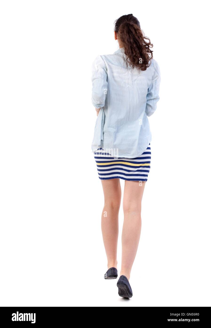 back view of running woman Stock Photo - Alamy