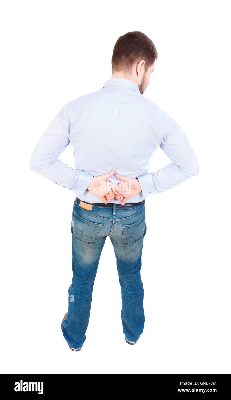 back view of Business man looks Stock Photo - Alamy