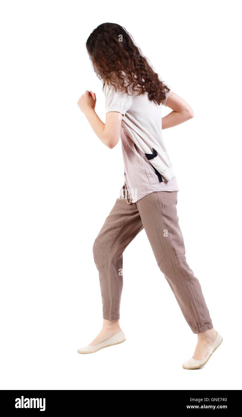 side view of running woman Stock Photo - Alamy