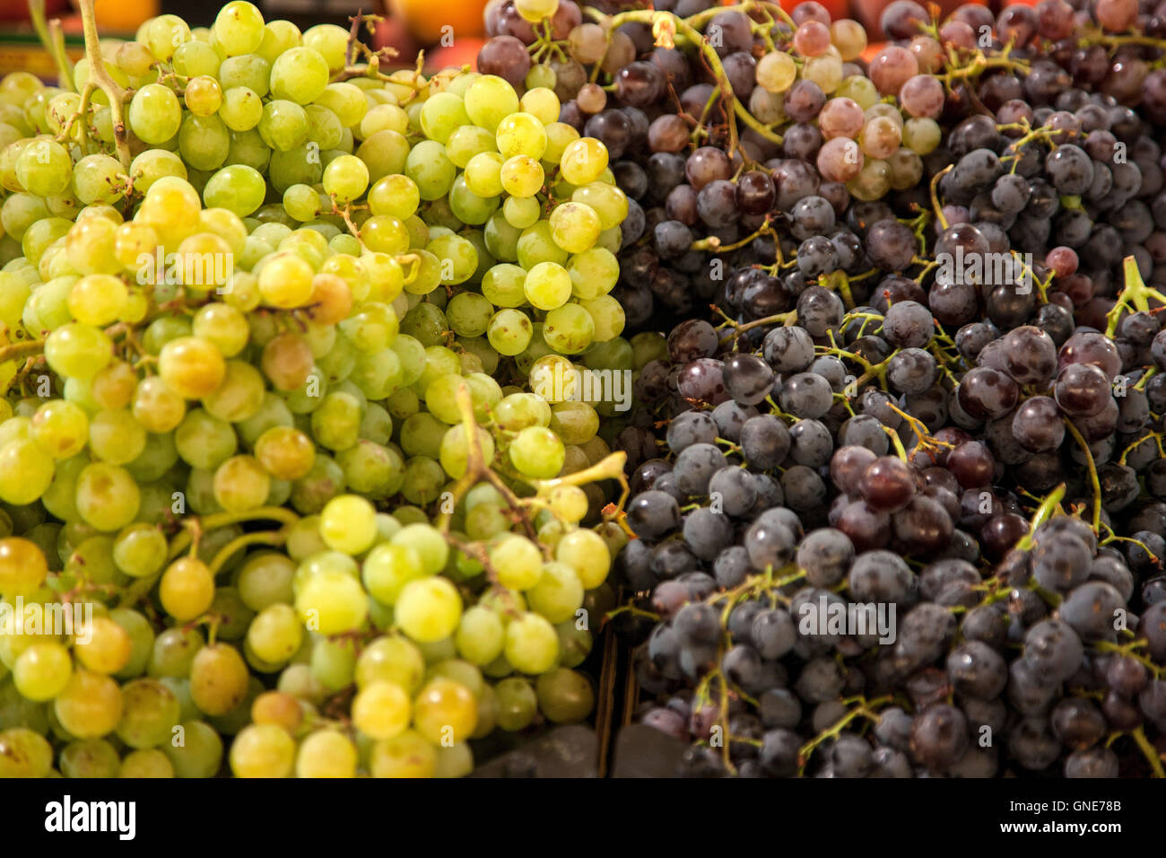 Fruit for sale on a market stall Stock Photo - Alamy