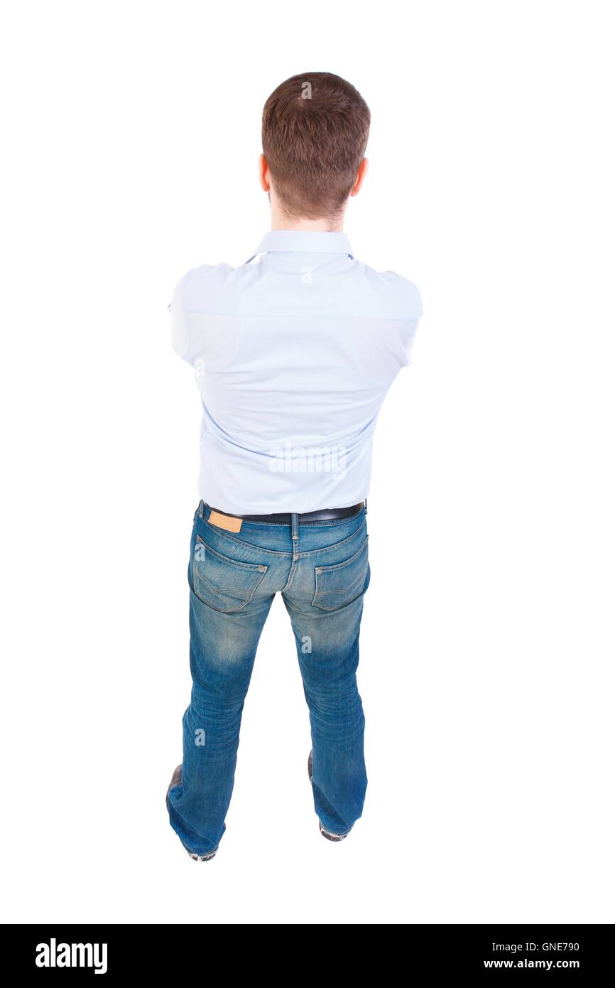 Man standing rearview Cut Out Stock Images & Pictures - Alamy