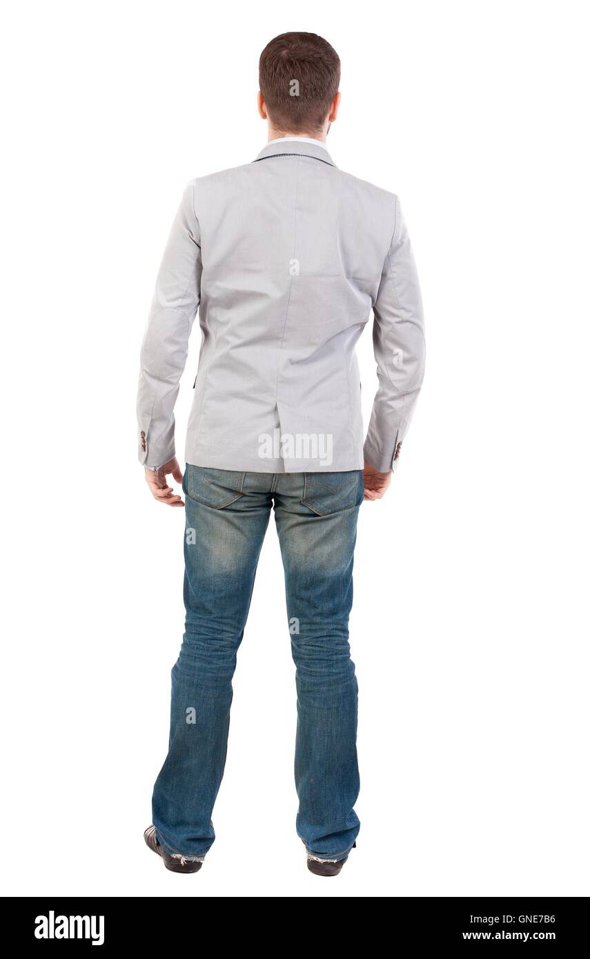 back view of Business man looks Stock Photo - Alamy