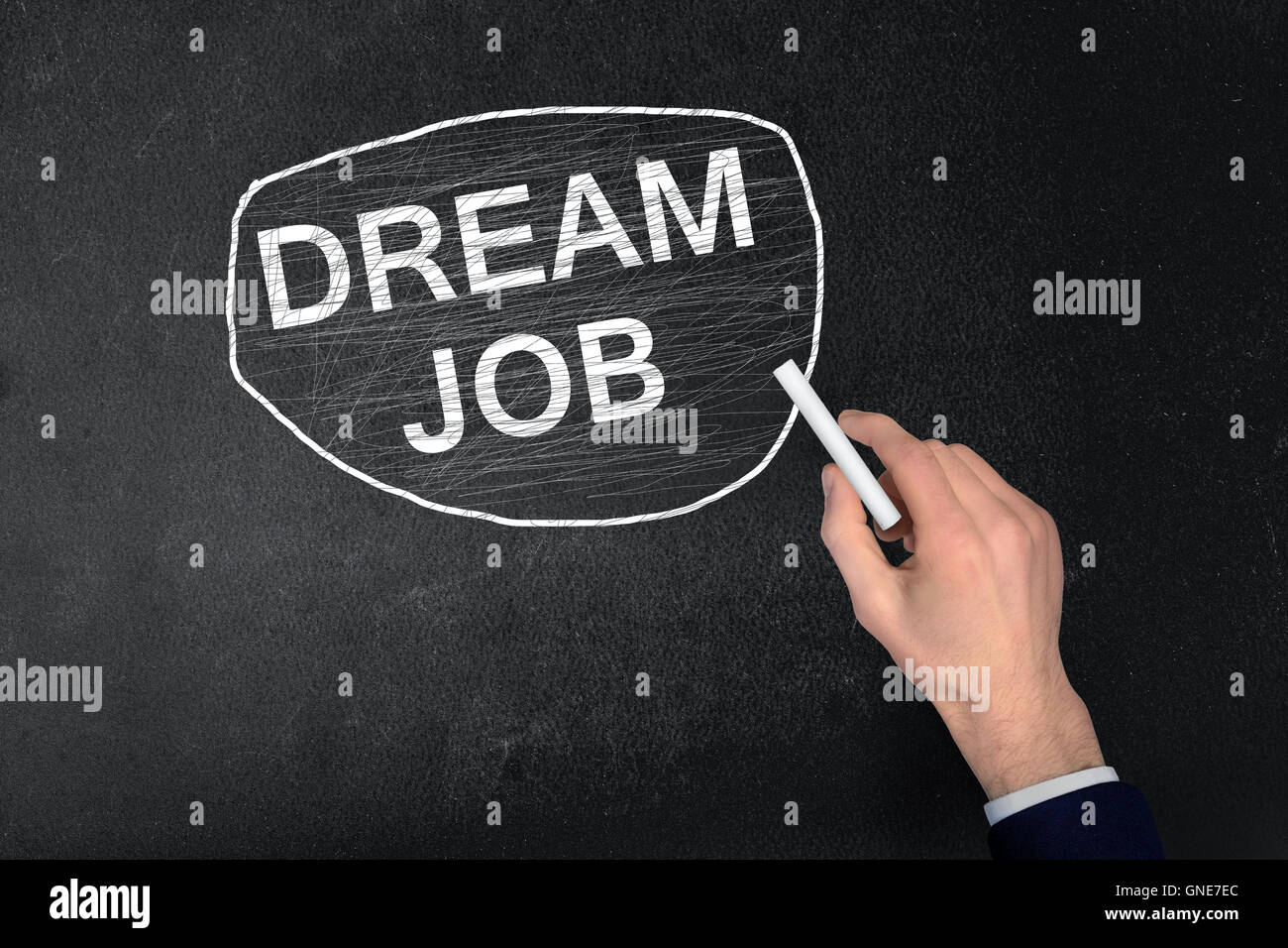 Dream Job text write on black board Stock Photo - Alamy