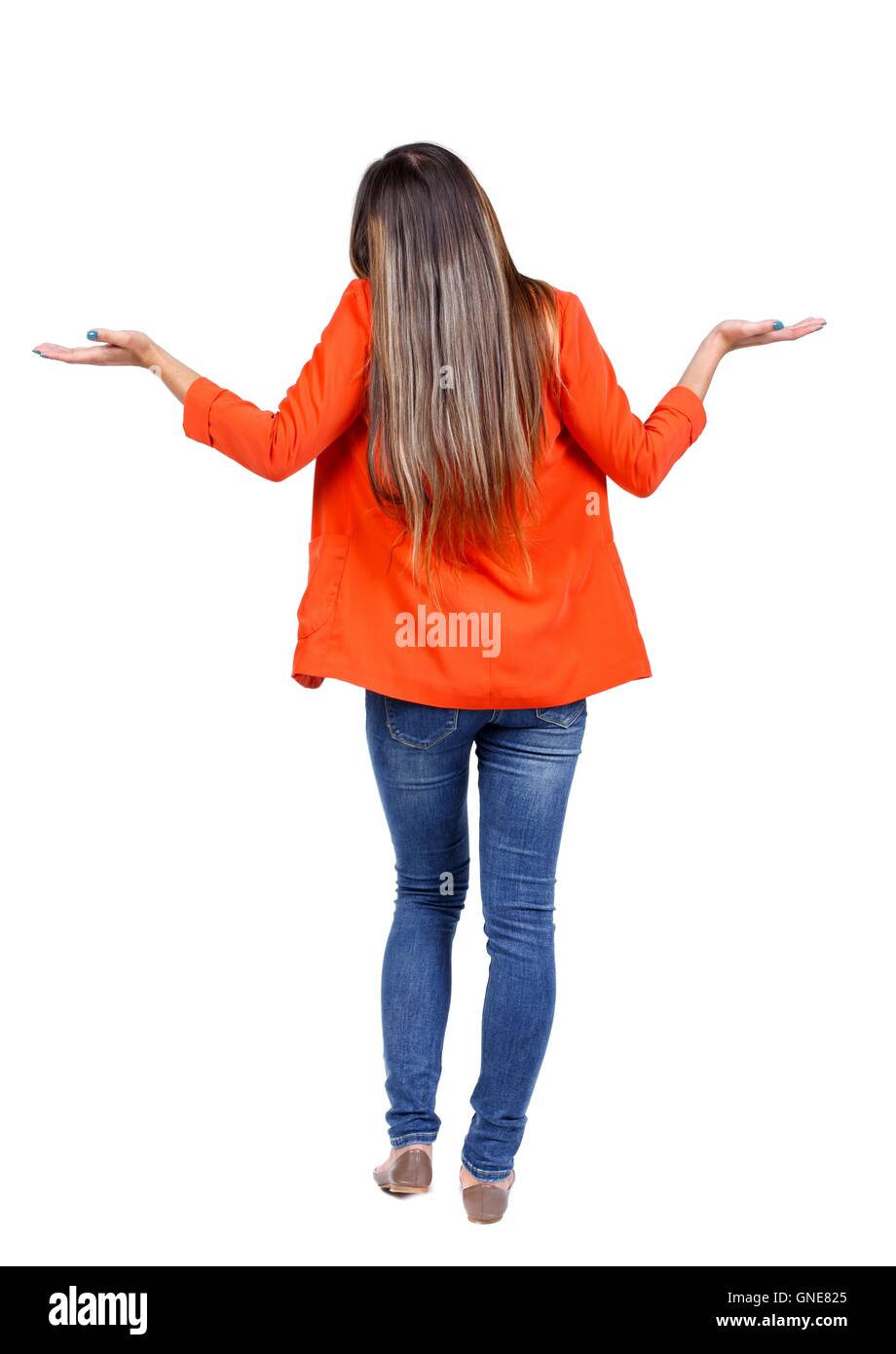 Back view of angry young woman Stock Photo - Alamy