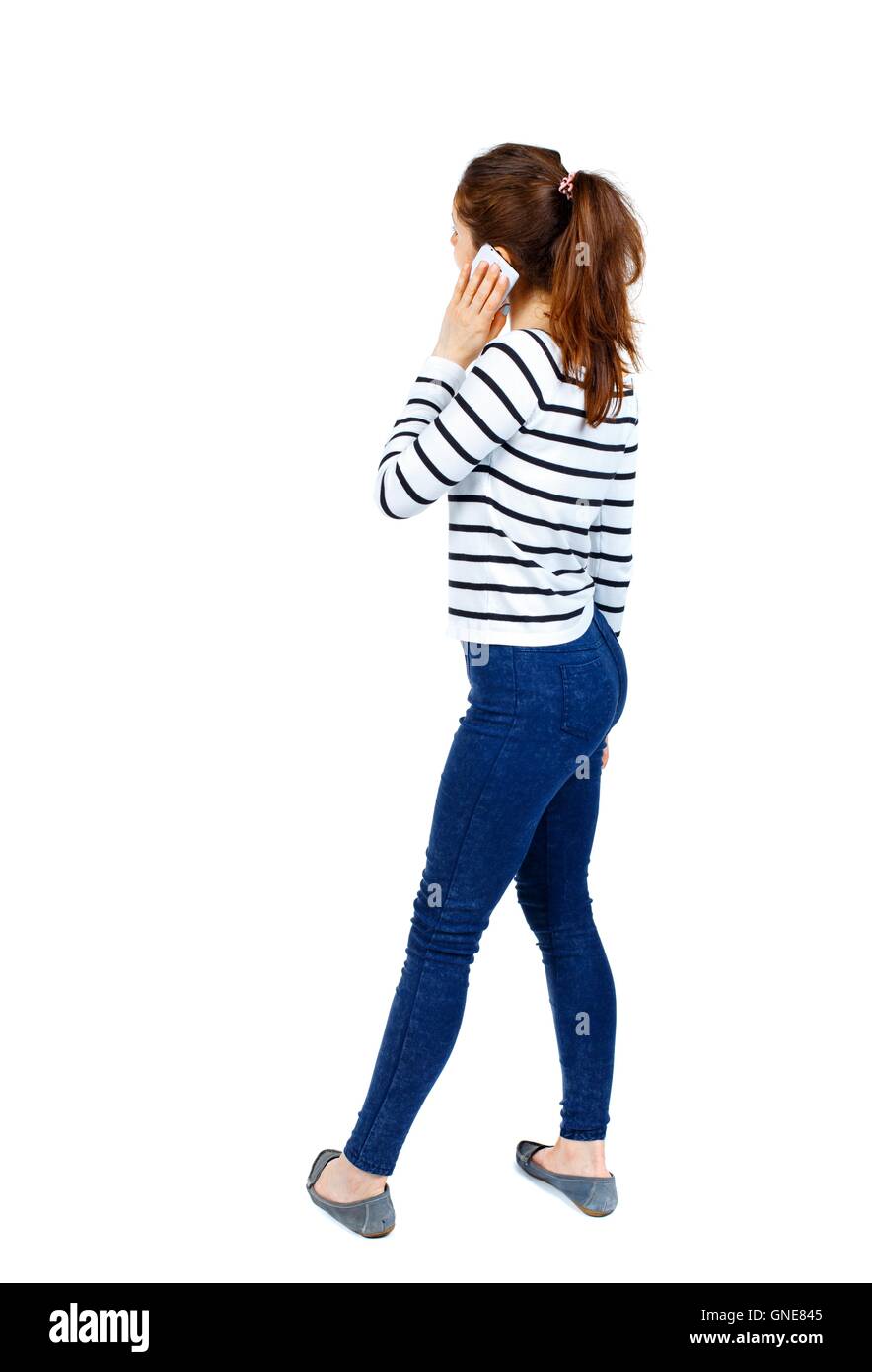 Women talking back view Cut Out Stock Images & Pictures - Alamy