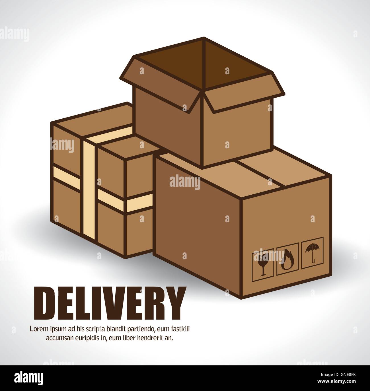 boxes carton packing delivery service Stock Vector Image & Art - Alamy